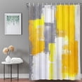 Bathroom Shower Curtain Yellow Gray Oil Painting Style Waterproof ...