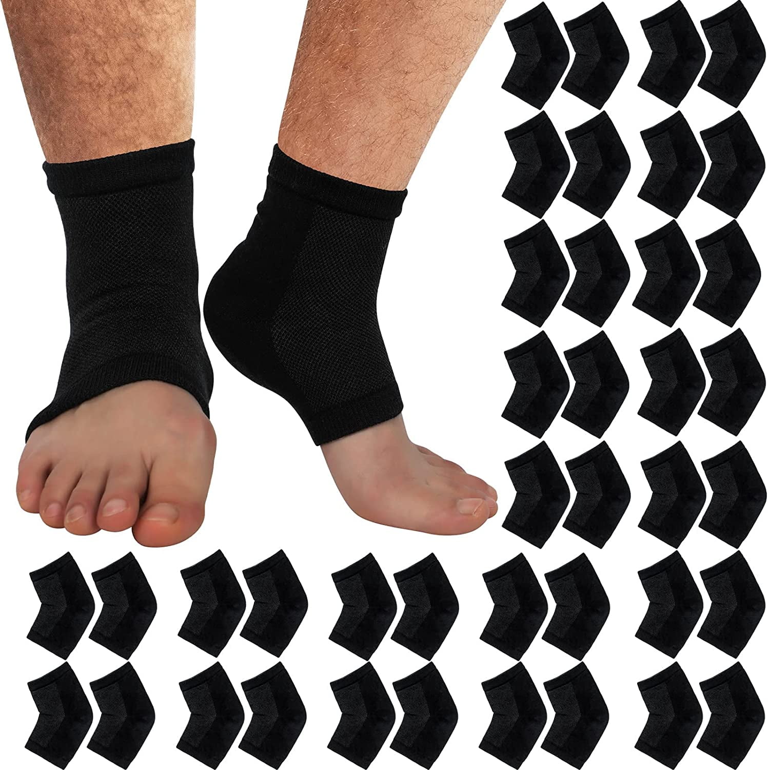 20 Pairs Heel Socks for Men Dry Cracked Feet Gel Lined Spa Socks ...