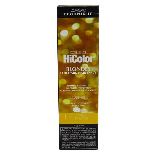 Loreal Excellence Hicolor H14 Tube Vanilla Champagne 1.74 Ounce (51Ml ...