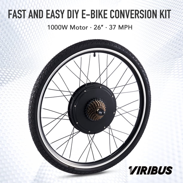 Viribus Electric Bike Conversion Kit 26" Rear Wheel 1000W Hub Motor LCD ...