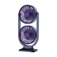Usloyux Desktop Fan Dual Head Portable Fan, Two-Way Adjustable ...