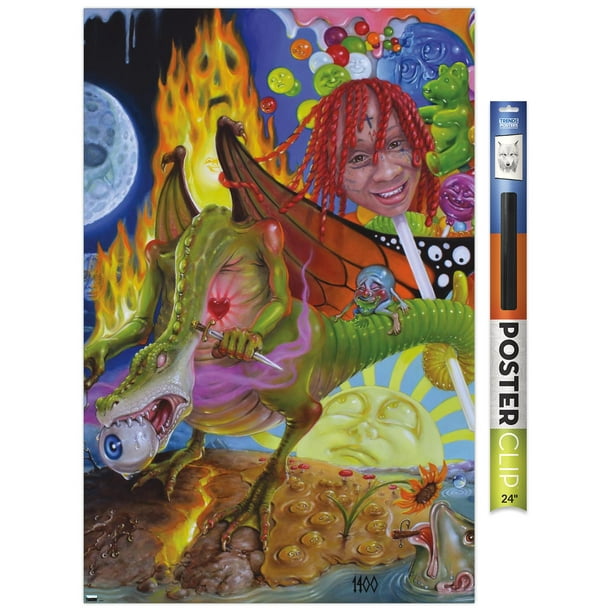 Trippie Redd - Trip at Knight Album Cover Wall Poster, 22.375" x 34 ...