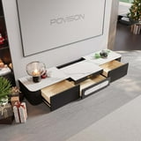 POVISON 78'' Modern TV Stand for Projector, Sintered Stone TV Cabinet ...