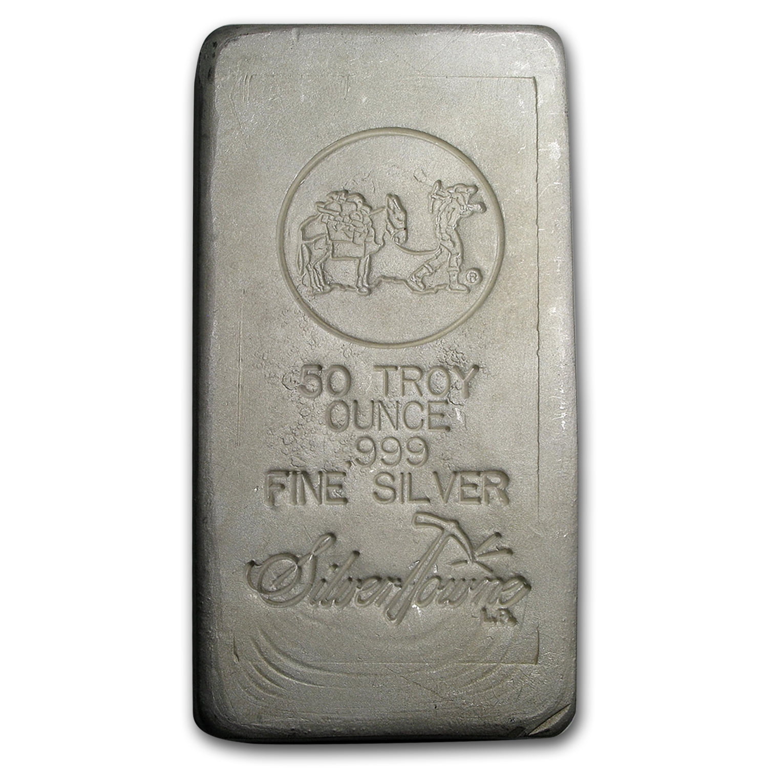 50 oz Hand-Poured Silver Bar - Silvertowne - Walmart.com