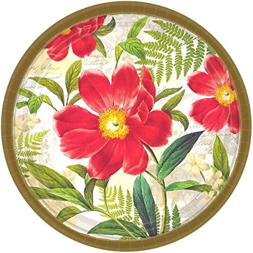 Vintage Floral Paper Plates