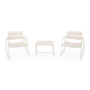 Cing Outdoor Modern 2 Seater Faux Rattan Chat Set, Black - Walmart.com