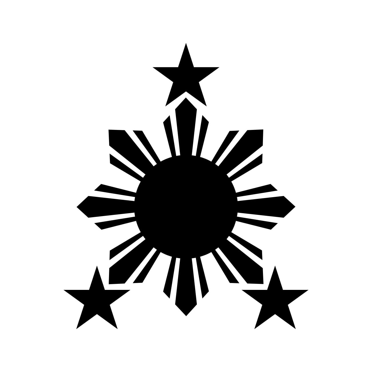 Philippines Sun Sticker Decal Die Cut - Self Adhesive Vinyl ...