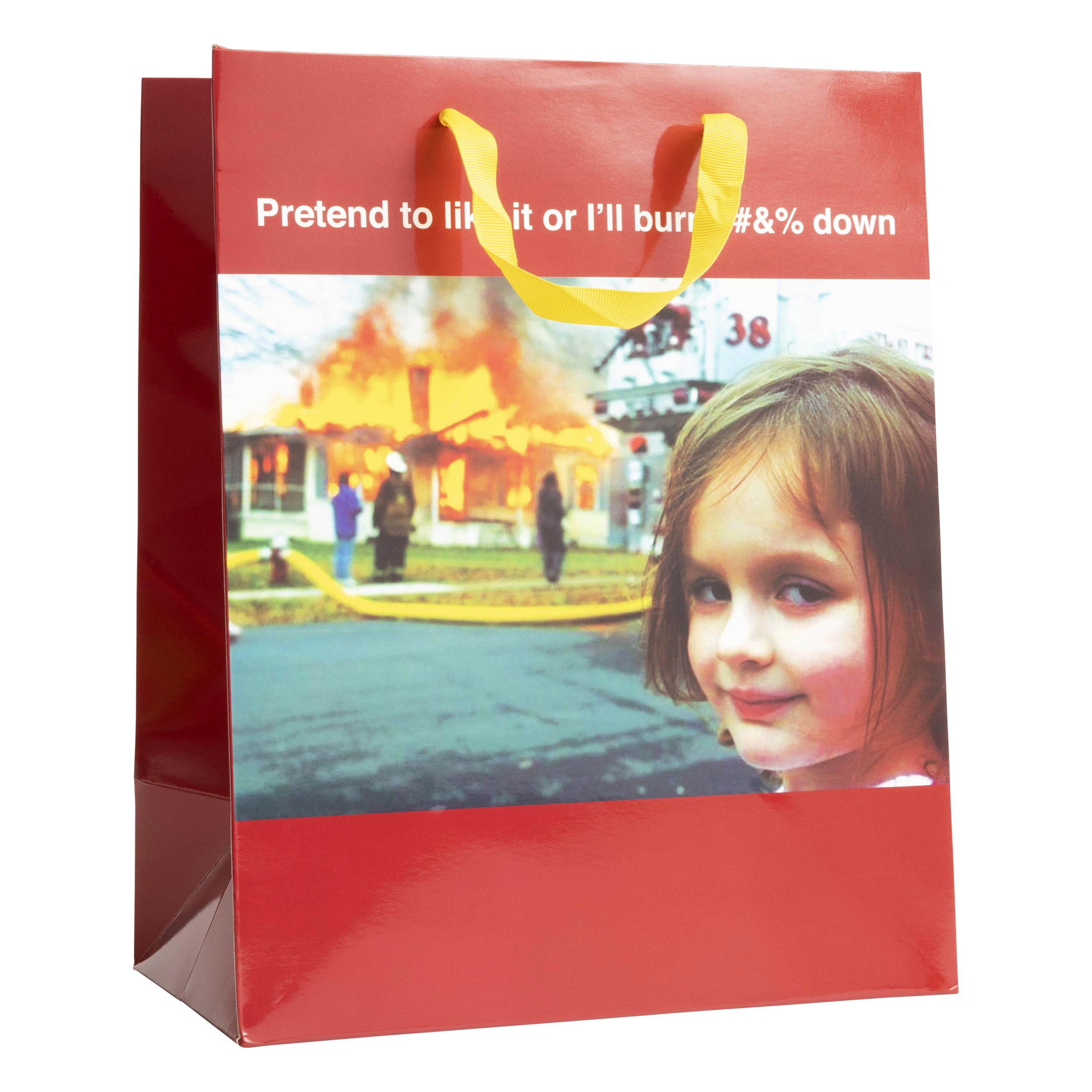 What Do You Meme? Disaster Girl Celebrate Large Multi-color Gift Bag ...