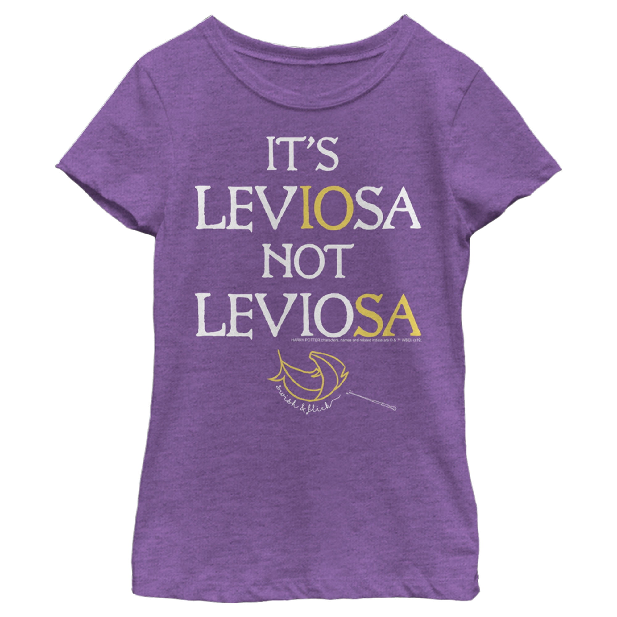 Girl's Harry Potter Hermoine Leviosa Not Leviosa Graphic Tee Purple ...