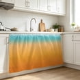 Turquoise Orange Cabinet Curtain, Stripe Gradient Sink Skirt for ...