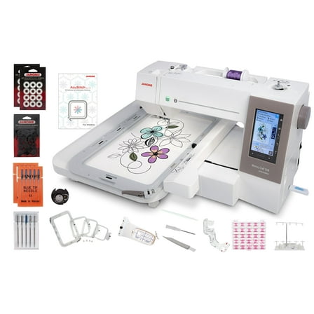 Janome Memory Craft 550e LE Embroidery Machine Bundle - Includes ...