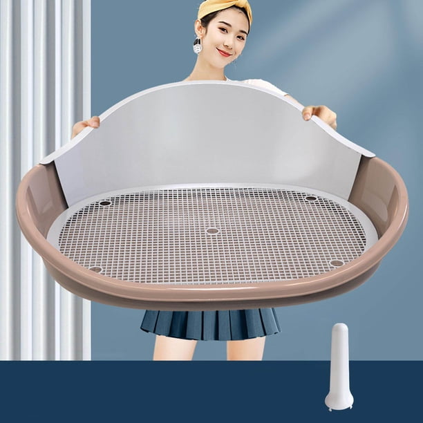 pitrice Dog Toilet with Urinary Column Dog Litter Tray Mesh Grids Potty ...