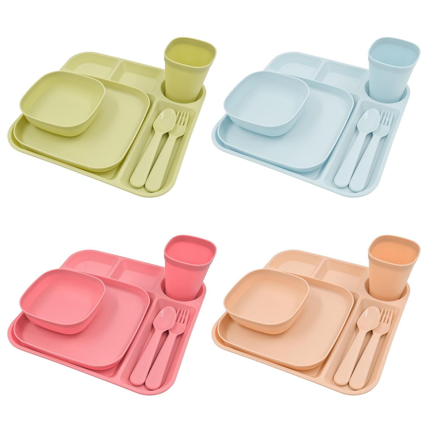 Mainstays Plastic Dinnerware Set, 24 Piece Set - Walmart.ca