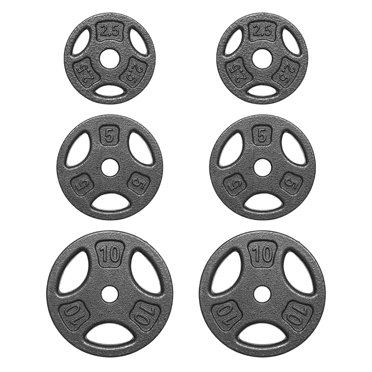 Free Shipping! Athletic Works 100LB Black Cast Iron Weight Plate Set ...