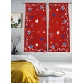 4th of July Sheer Curtains for Living Room Bedroom Red Independence Day ...