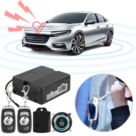 Remote Control, One Button Ignition Push Engine Start Car Alarm System ...
