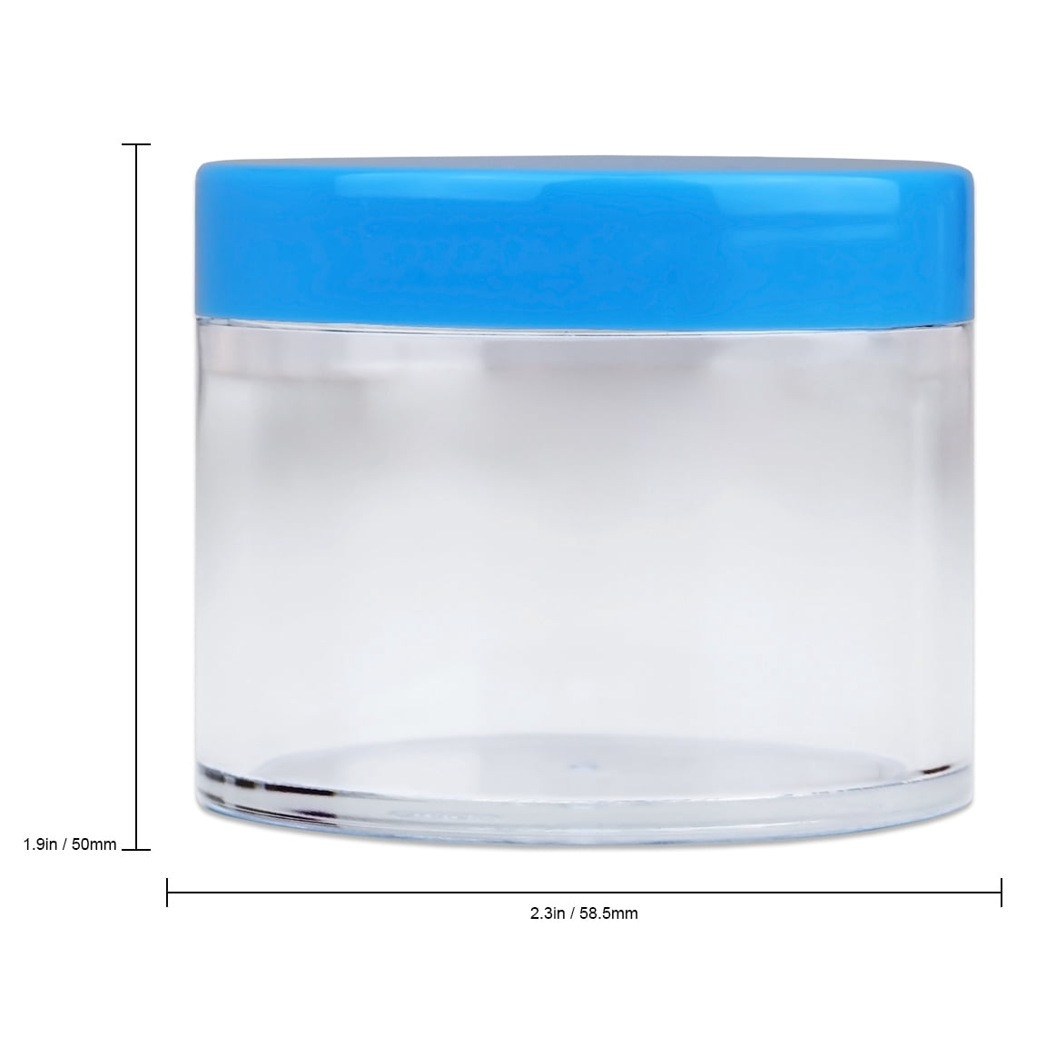 2oz/60g/60ml High Quality Acrylic Leak Proof Clear Container Jars with ...