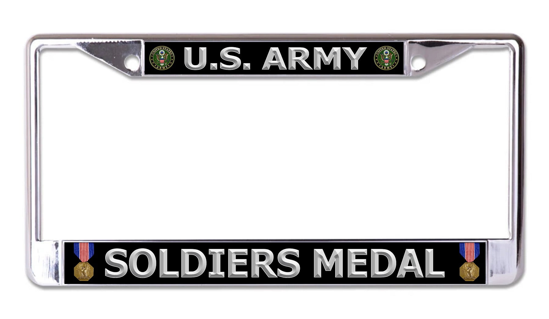 U.S. Army Soldiers Medal Chrome License Plate Frame - Walmart.com