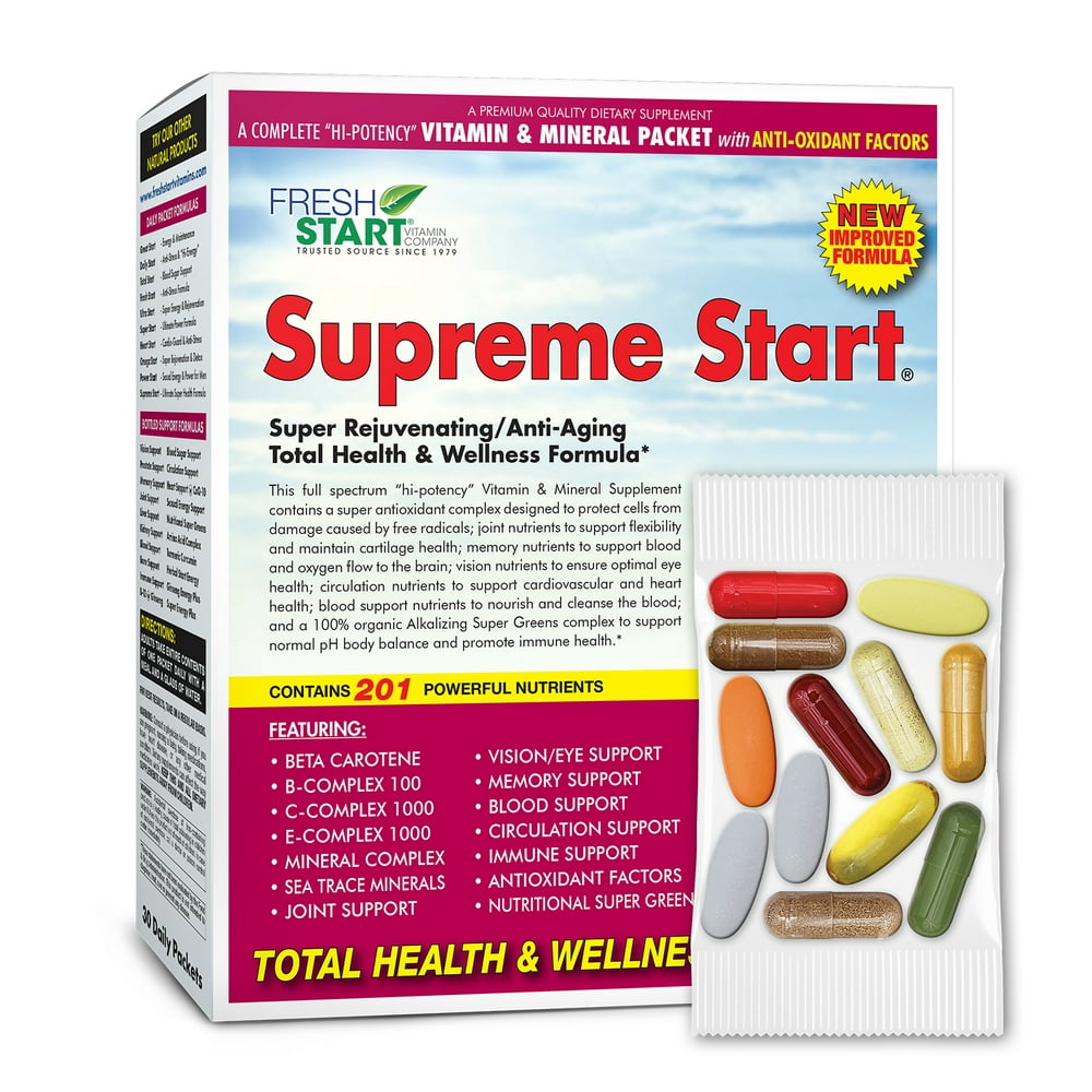 Supreme Start - Daily Vitamin Pack for Anti-Aging + Healthy Skin ...