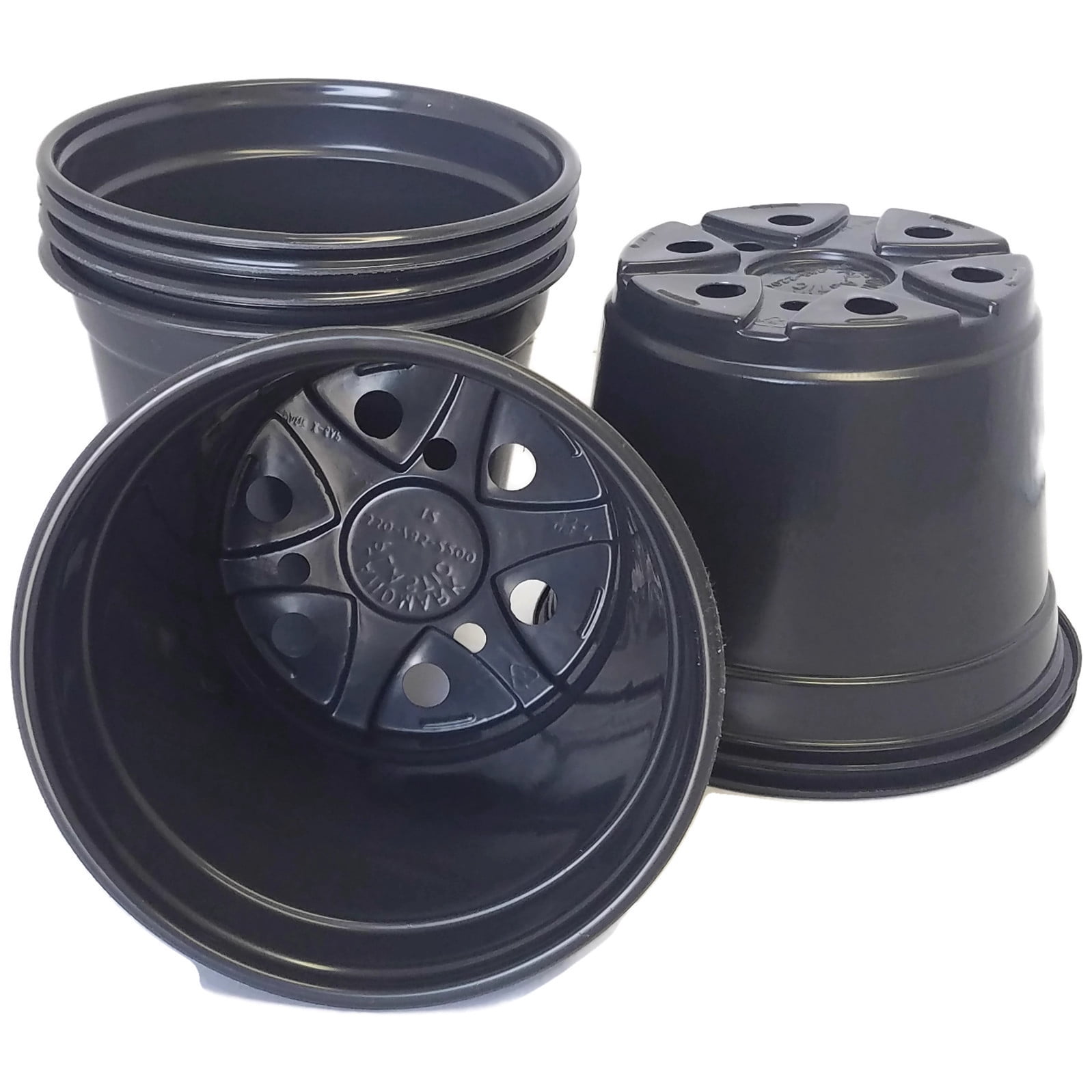 Landmark Plastic 6 X 6 X 4 Round Black Plastic Plant Pots 50 Pack Landmark Plastic 6 X 6 X 4 Round Black Plastic Plant Pots 50 Pack