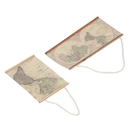 Dollhouse Miniature World Map, Safe Decoration Mini Wall Chart World ...