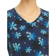 Scrubstar Women's "Ombre Snowflakes" V-Neck Print Scrub Top - Walmart.com