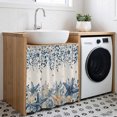 Blue Coastal Starfish Cabinet Curtains 35''x35'', Beach Nautical Shell ...