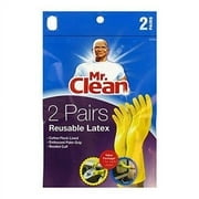 Mr. Clean Duet Reusable Gloves, Latex, Large 2 pair (Pack of 18 ...