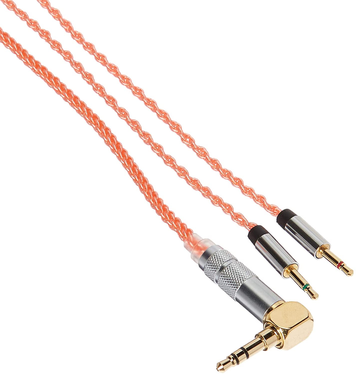 Monoprice Monolith Dual 2.5mm to 3.5mm Headphone Cable - 5 Feet - Pink ...