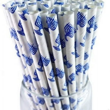 Roc Paper Straws Pink Striped Paper Drinking Straws 100 Count Box ...
