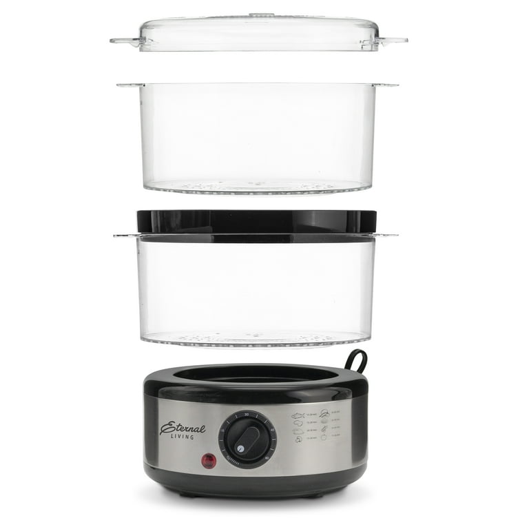 2 TIER FOOD STMR BLK