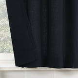 Archaeo Cotton Blend Button Tab Top Cafe Curtain Valance, 54"x14", Navy ...