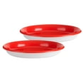 Trudeau Maison My Set Of 2 Plates 8.25" Dinnerware For Kids-Red & White ...