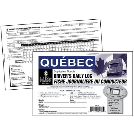 Quebec Driver's Daily Log Book 10-pk. - Bilingual, Book Format, 2-Ply ...