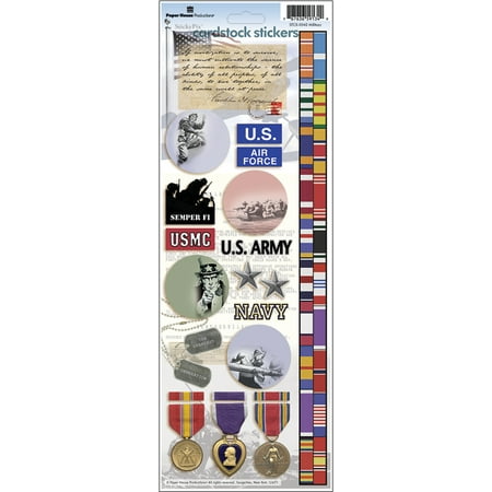 Paper House Cardstock Stickers 4.625"X13"-Army/Air Force/Navy/USMC ...