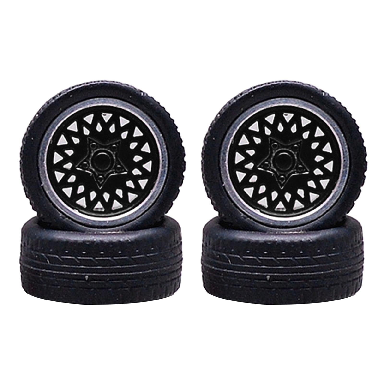 4Pcs Professional Wheel Rims Rubber High Performance Replacements 1/64 ...