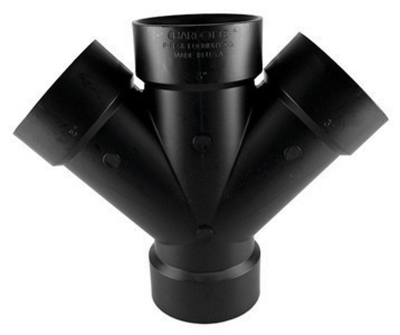 Charlotte Pipe 2 in. Hub x 2 in. Dia. Hub ABS Double Wye - Walmart.com