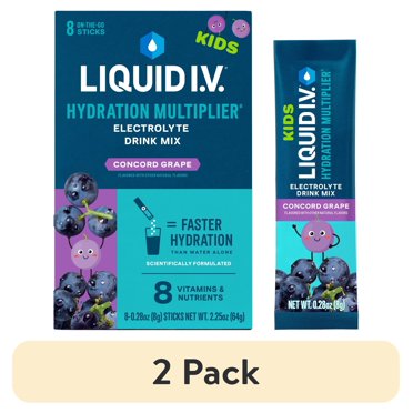 (2 pack) Liquid I.V.® Concord Grape Hydration Multiplier® Powdered ...