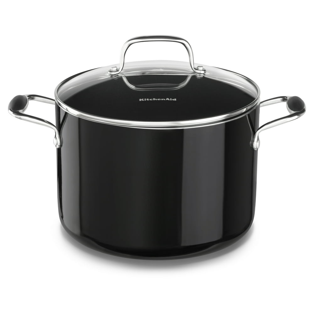 KitchenAid Aluminum Nonstick 8.0-Quart Stockpot with Lid (KC2A80SCOB ...