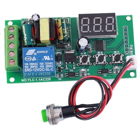Timer Relay Switch Module, Time Delay Relay Controller Board LCD Display Timer Switch Trigger ...
