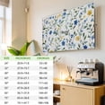 Blue Yellow Spring Floral TV Dust Cover,Stretchable TV Screen Desktop ...