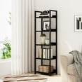 Bookshelf, 5 Tier Bookshelves, Home Office Bookcase Shelf Storage ...