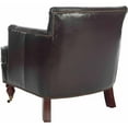 SAFAVIEH Colin Industrial Tufted Club Chair with Casters, Brown ...