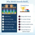 Medal Awards Rack Trophy Shelf and Award Display Rack (48" Color ...