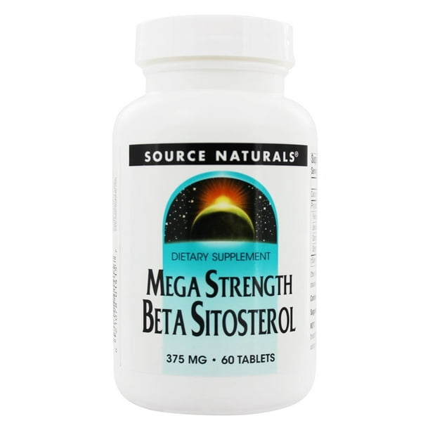 Source Naturals - Mega Strength Beta Sitosterol 375 mg. - 60 Tablets ...
