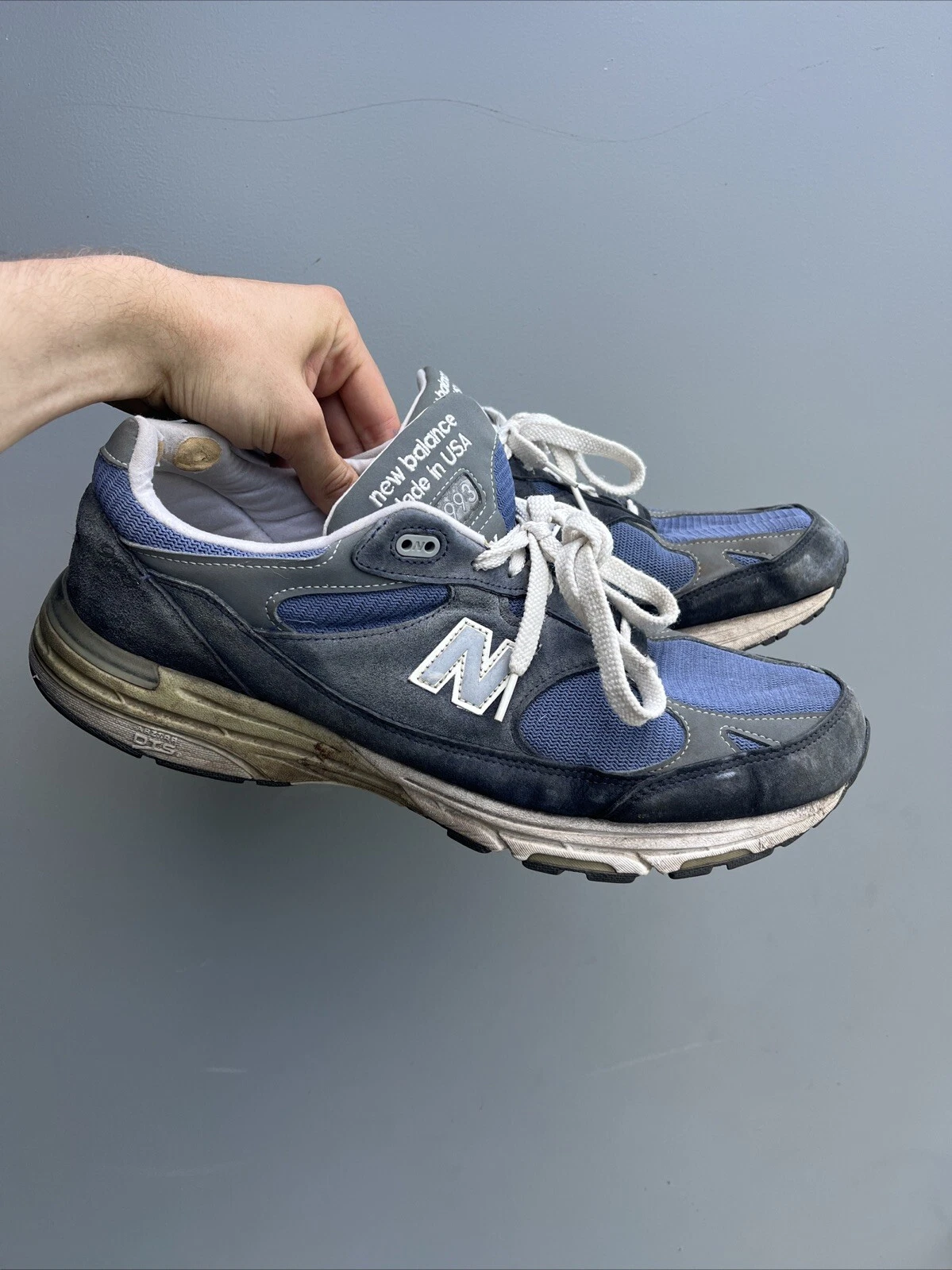 New Balance 993 Athletic Shoes D Navy Blue Lace Up Mesh - Men’s Size 15 ...