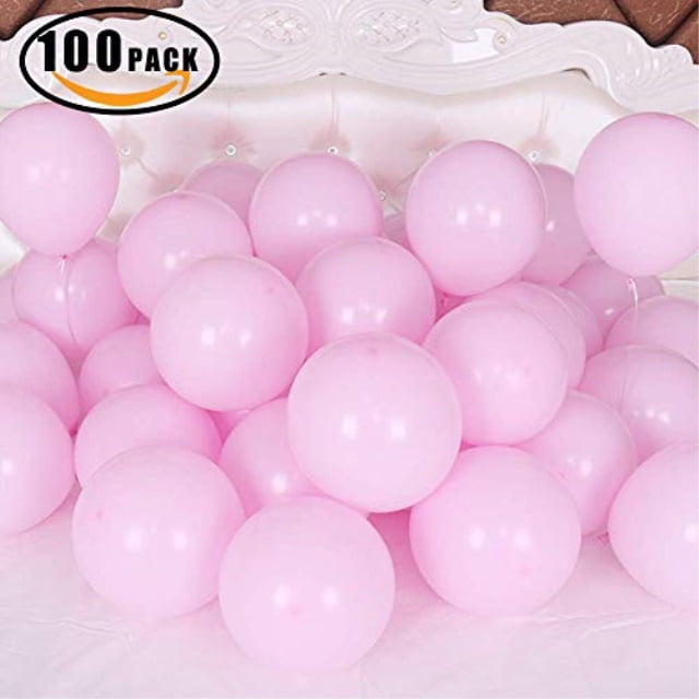 100 pack 10 inch thicken light pink balloons,large macaron pink latex ...