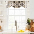Brown Tribal Geometric Tie Up Valance Curtains Vintage Boho Native ...
