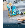 Sink Caddy, Kitchen Sponge Holder with Dish Brush Holder, Kitchen Sink ...