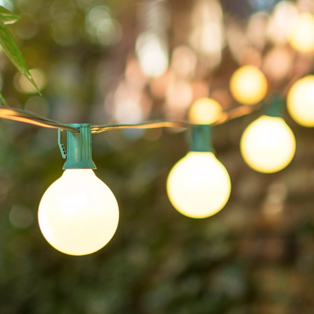 Outdoor String Lights Globe String Lights 2 Inch E12 Bulbs 50 Foot ...